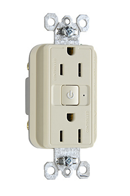 15A, 125V Plug Load RF Dual-Control Fed Spec Receptacle, Light Almond ...