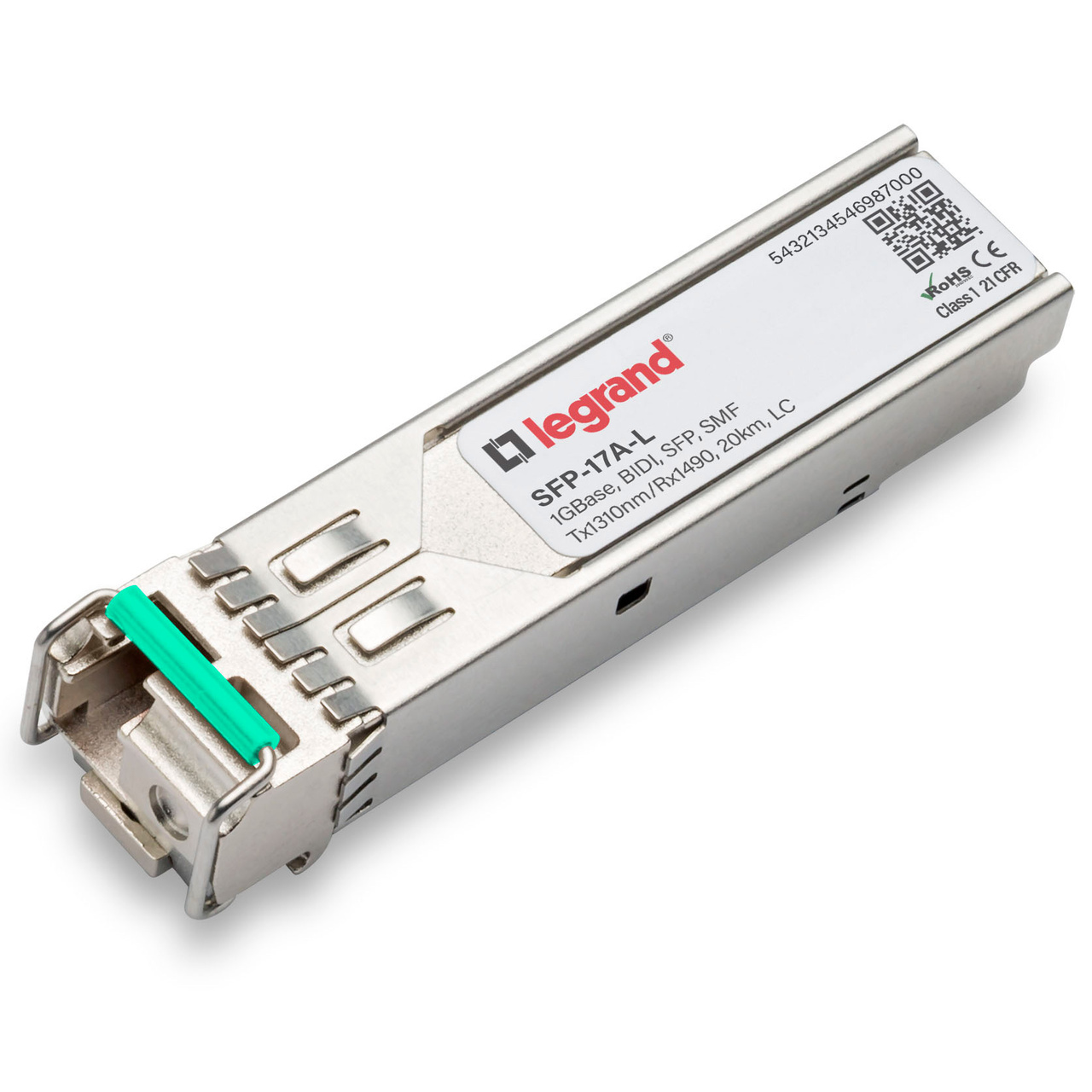 Rad SFP-17A Compatible 1000Base-BX SFP Transceiver (SMF, Tx: 1310nm Rx ...