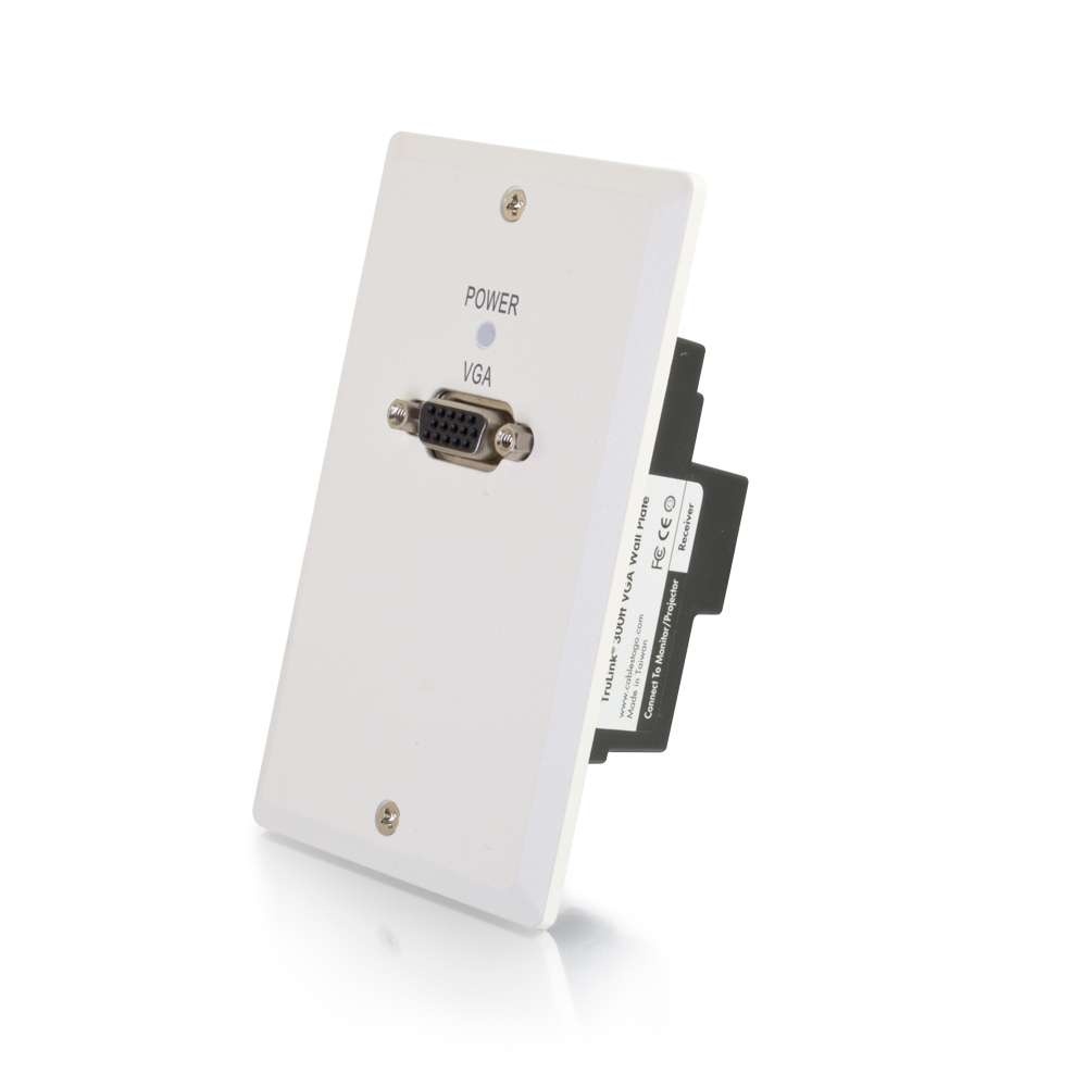 TruLink® VGA over Cat5 Extender Single Gang Wall Plate Receiver - White ...