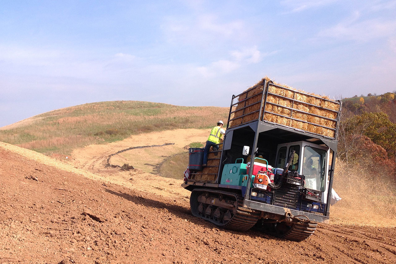 Skid Mounted Track Straw Blower Rental - Custom Truck One Source