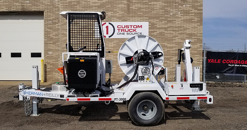 3,000 lbs 7,500 ft of 5/8 in rope Single Drum Puller Rental - Custom ...