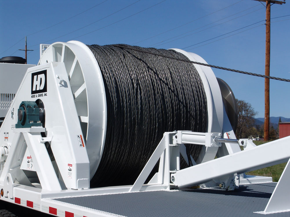 20,000 lbs 22,000 ft. of 5/8 in rope Single Drum Puller Rental - Custom ...