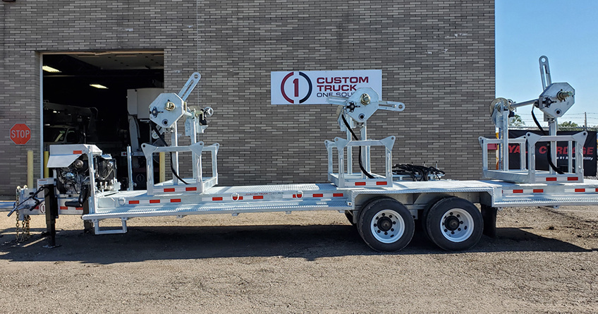 3 Reel 24,000 lbs Trailer Rental - Custom Truck One Source