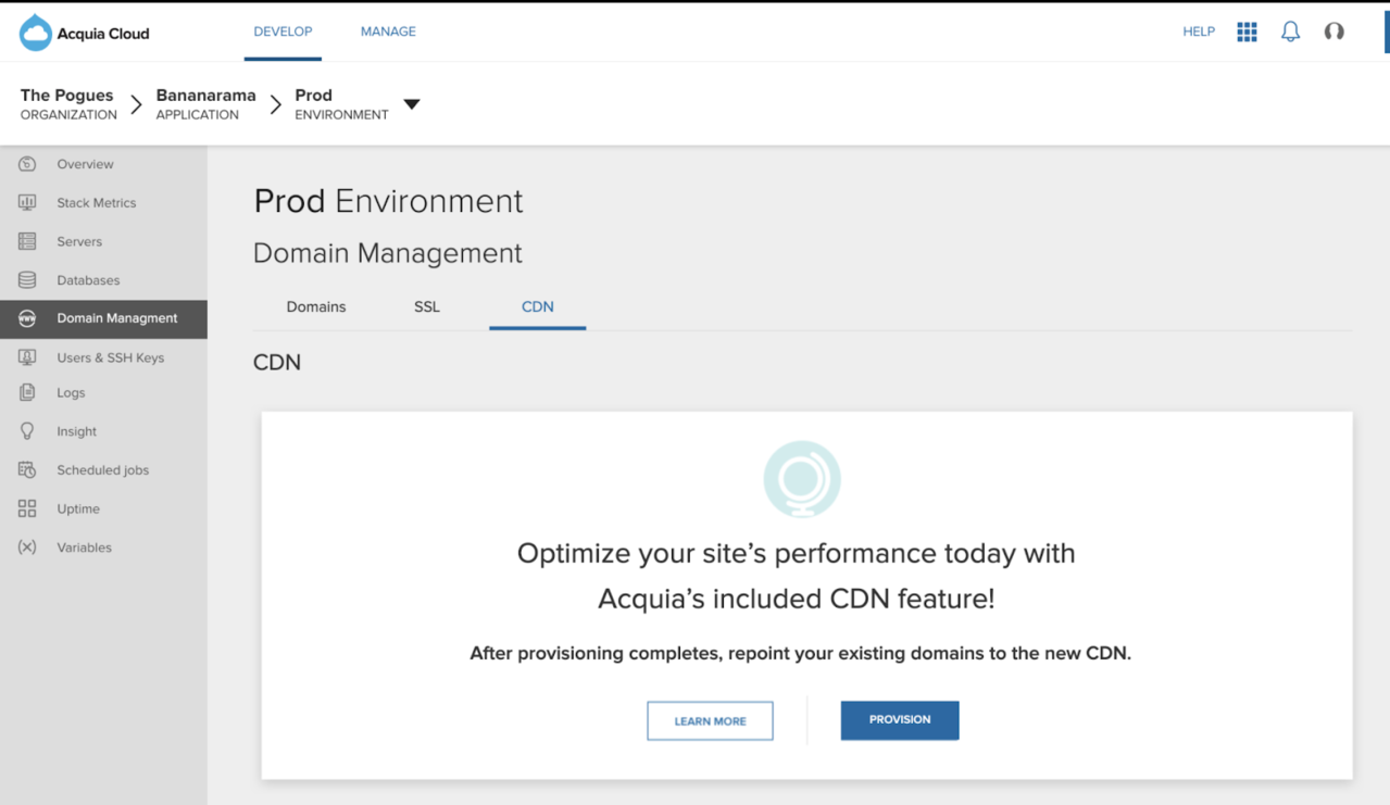 Cloud Platform CDN — Acquia Product Documentation
