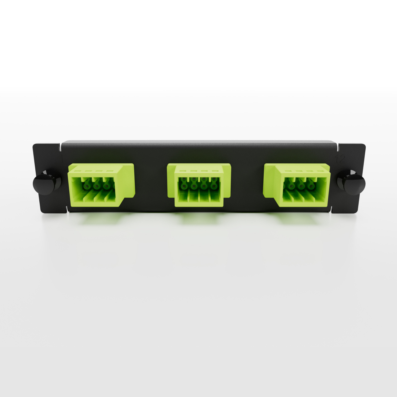 Q-Series acclAIM, Fiber Conversion Adapter Panels, 24 Fiber, Lime Green ...