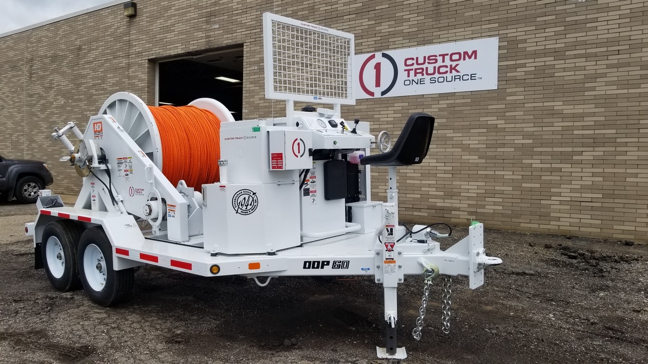 6,000 lbs 15,000 ft of 3/4 in rope Single Drum Puller Rental - Custom ...