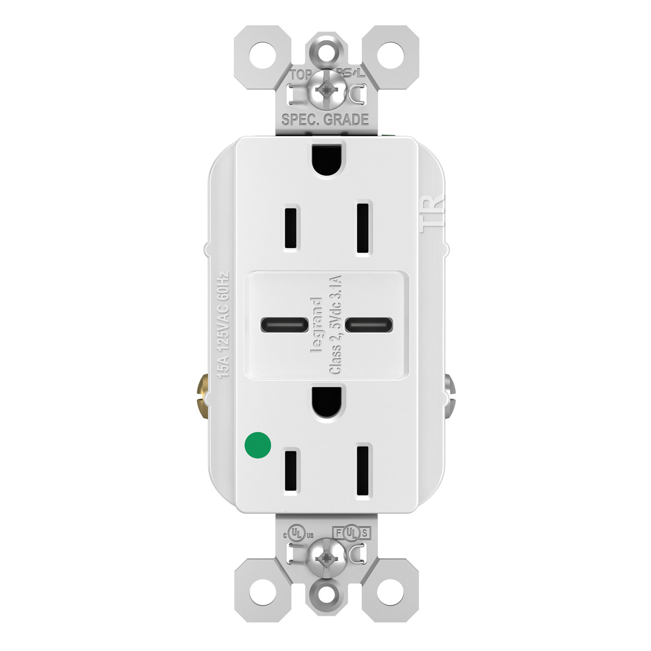 Discontinued - 15A 125V Hospital Grade Tamper-Resistant Receptacle C/C ...