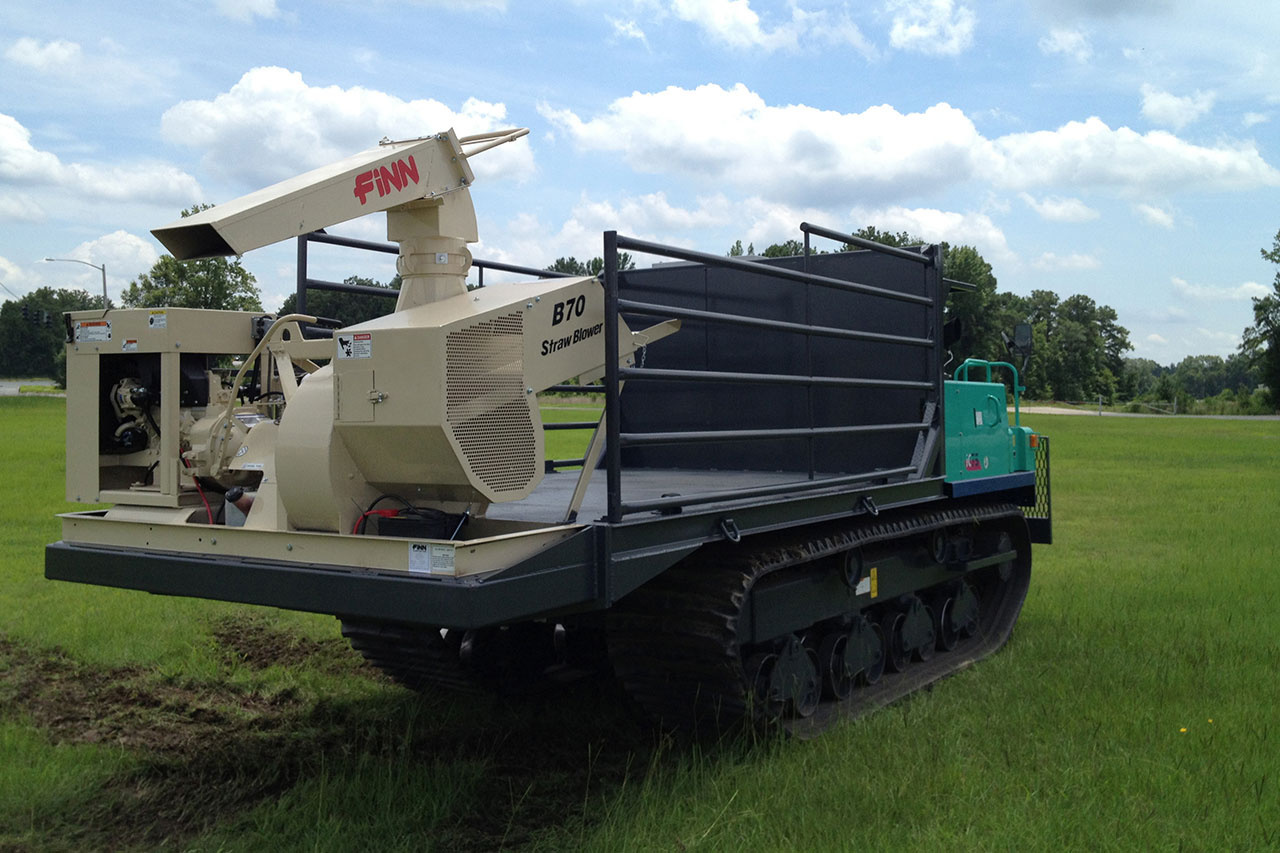 Skid Mounted Track Straw Blower Rental - Custom Truck One Source