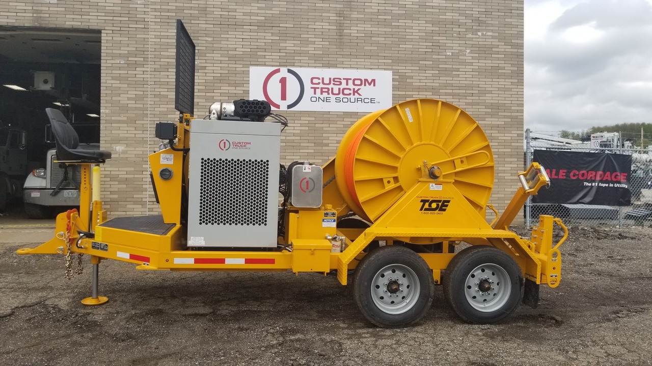 6,000 lbs 15,000 ft of 3/4 in rope Single Drum Puller Rental - Custom ...