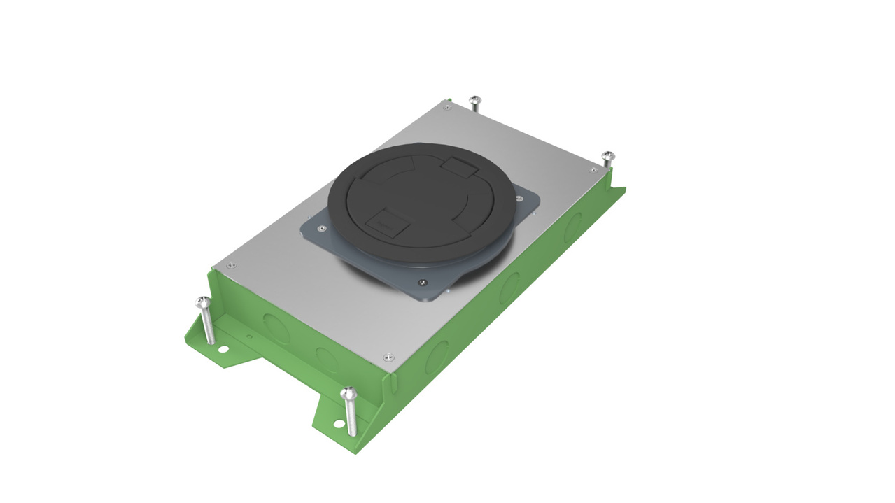 RFBA 2-Gang Round Cover Floor Box - On Grade | Concrete Floor Boxes ...