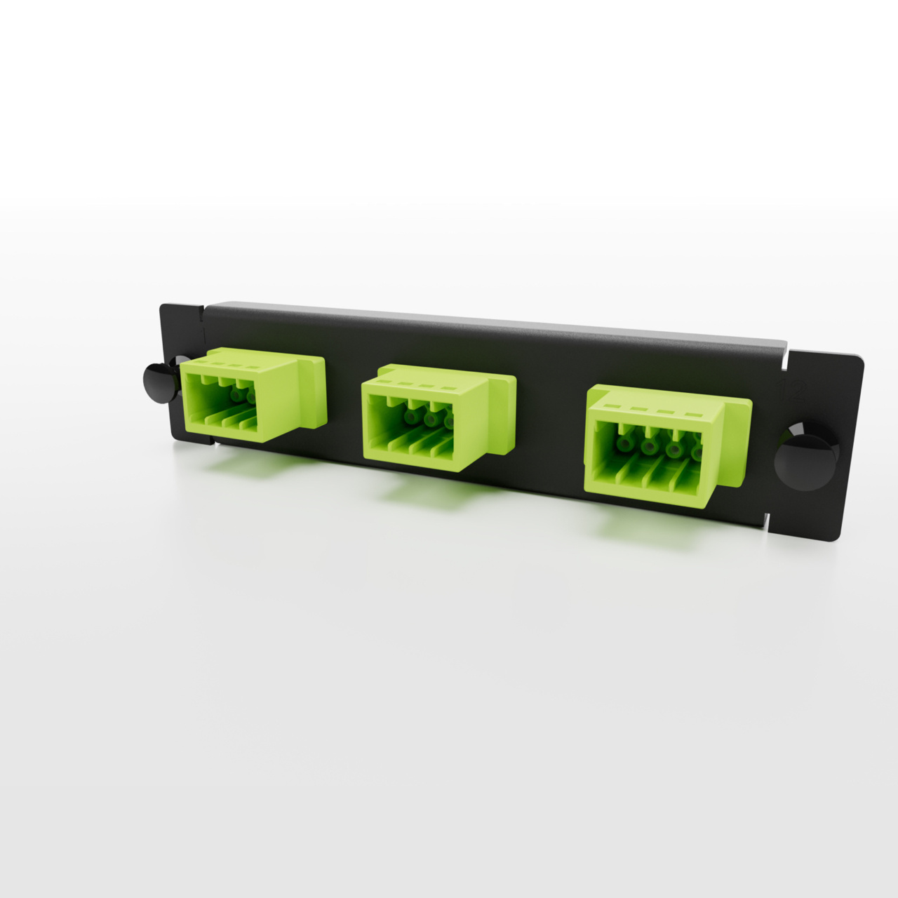 Q-Series acclAIM, Fiber Conversion Adapter Panels, 24 Fiber, Lime Green ...