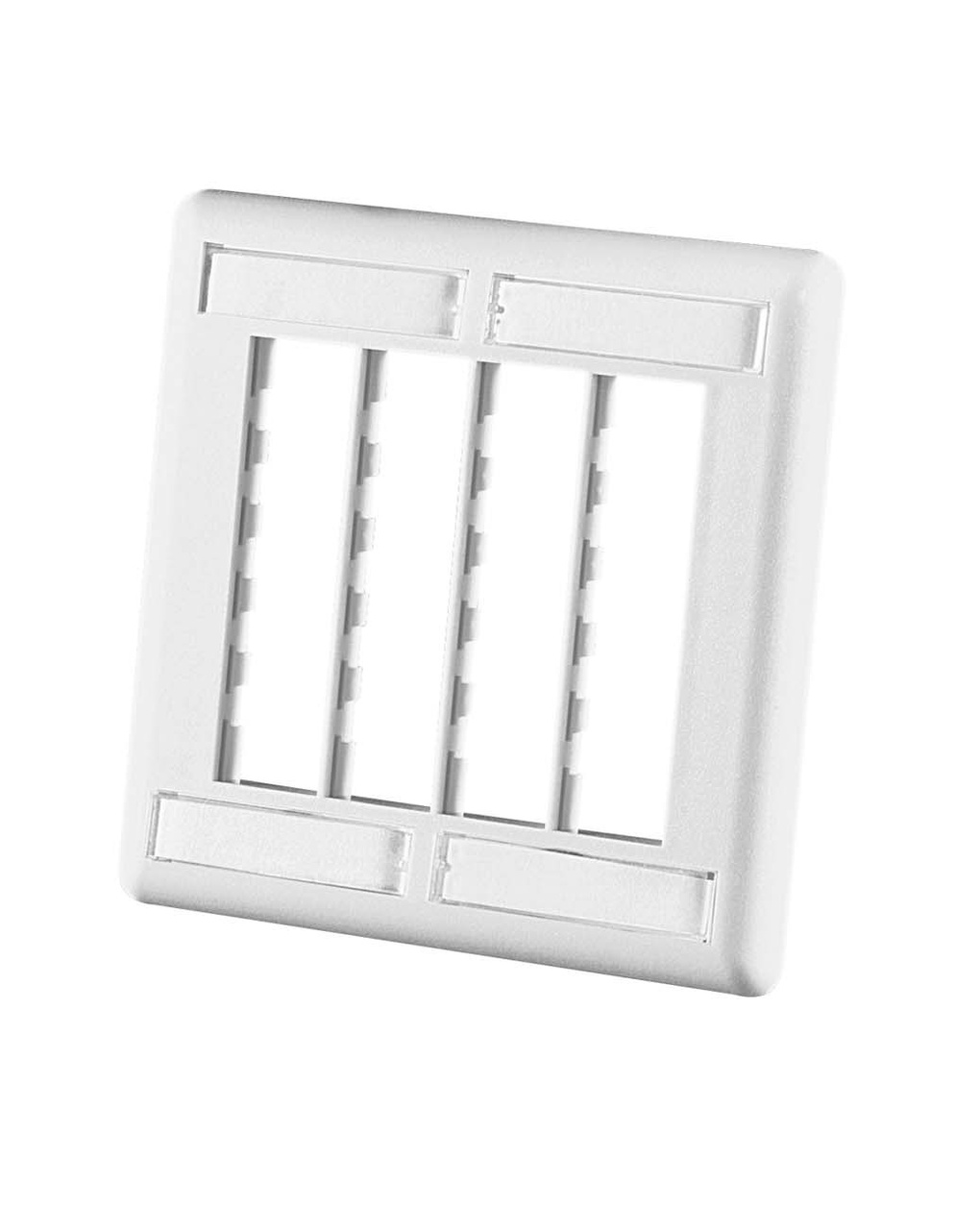 TRACJACK FACEPLATE, TWELVE-PORT (DUAL GANG), PLASTIC, FOG WHITE ...