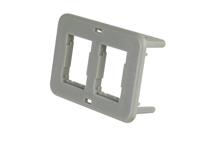BEZEL, 2-PORT HDJ, FITS WIREMOLD RFB4, DTB-2-2RT, WTB-2-RT, CLIT-2-RT ...