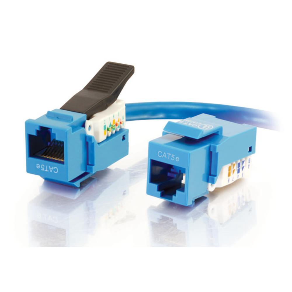 Cat5E RJ45 UTP Toolless Keystone Jack - Blue | Data Center | Networking