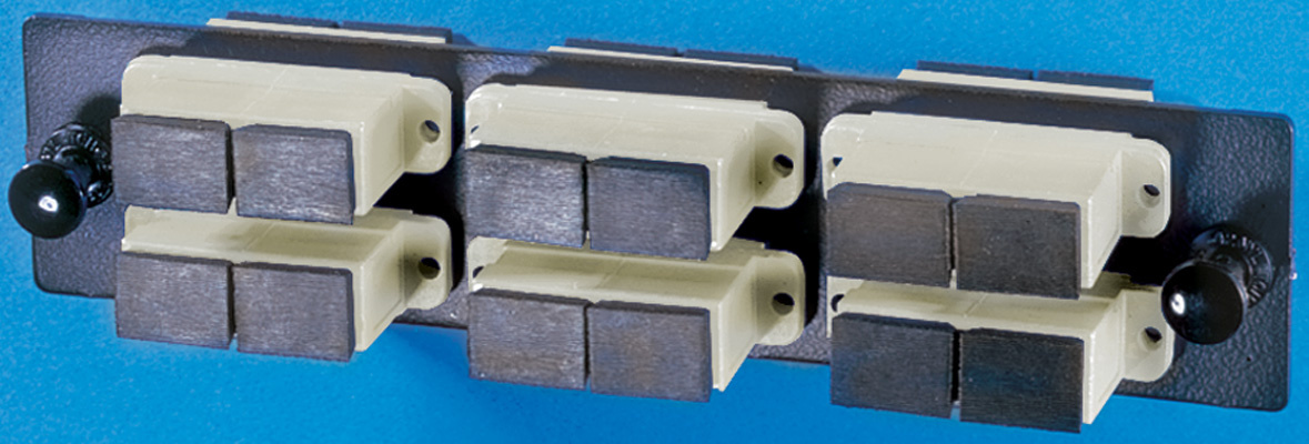 6-SC-Duplex (12 fibers) multimode adapters with phosphbronze alignment ...