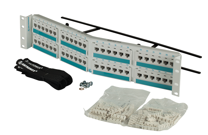 Clarity 6 White angled 48-port Category 6 patch panel - six-port ...