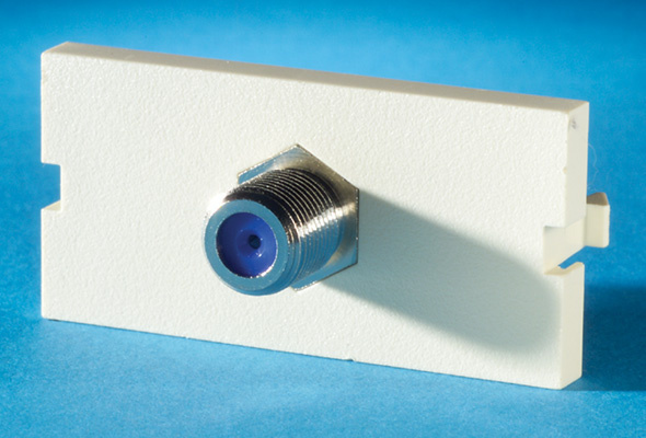 F Conn 75 ohm, female-to-female, 1-unit, Electrical Ivory | Jacks and ...