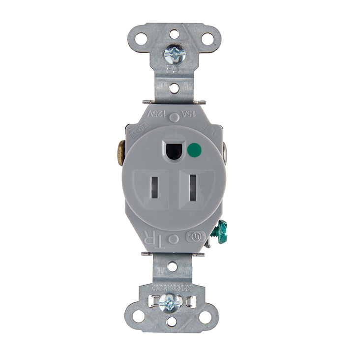 Hospital Grade Single Receptacles Tamper Resistant, Back and Side Wire ...