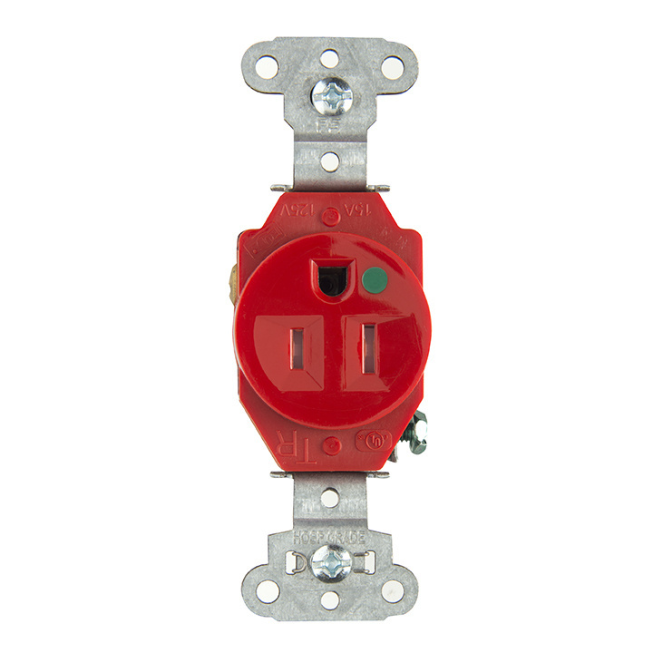 Hospital Grade Single Receptacles Tamper Resistant, Back and Side Wire ...