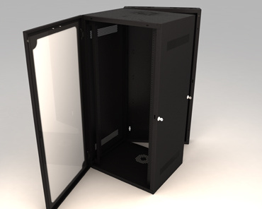 DataCab Wall-Mount Cabinets - 19U - Solid door - Black