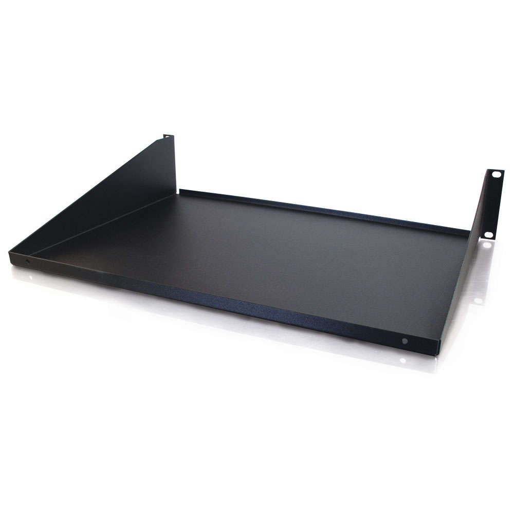 12.5in Solid Cantilevered Equipment Shelf - Black