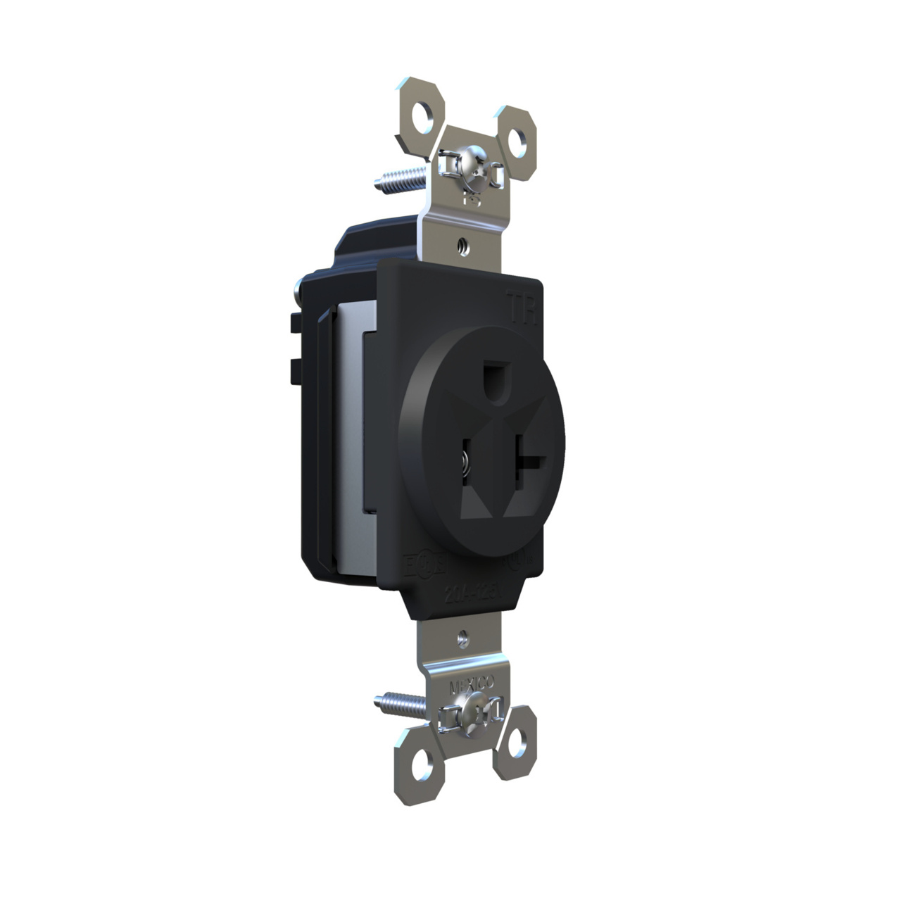 PlugTail® 20A 125V Heavy-Duty Spec Grade Single Receptacles, Black ...