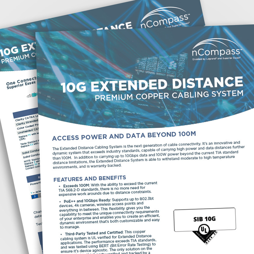 Extended Distance Premium Copper Cabling System