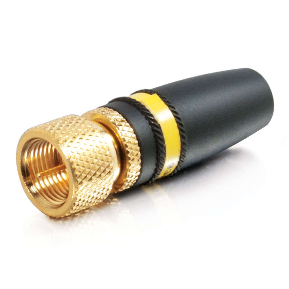 18 AWG RG6 Crimp-On F-Type Connector - 4pk