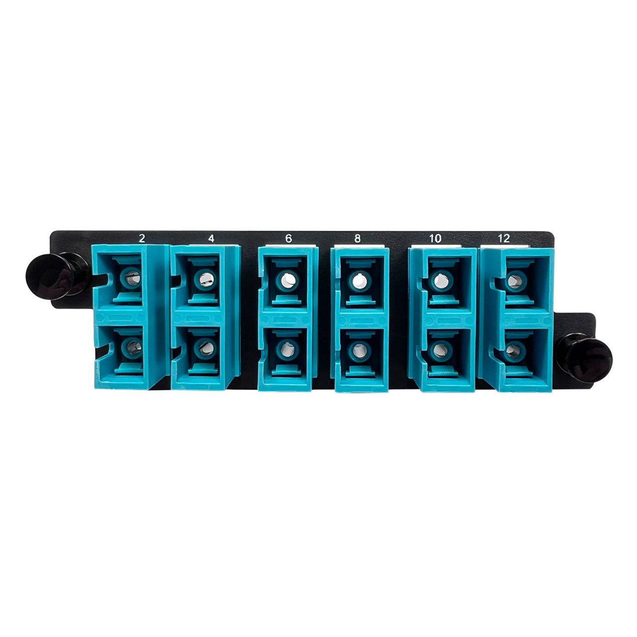 Infinium HDFP Adapter Panel 6 SC Duplex, OM3/4, Aqua | Fiber Adapter ...