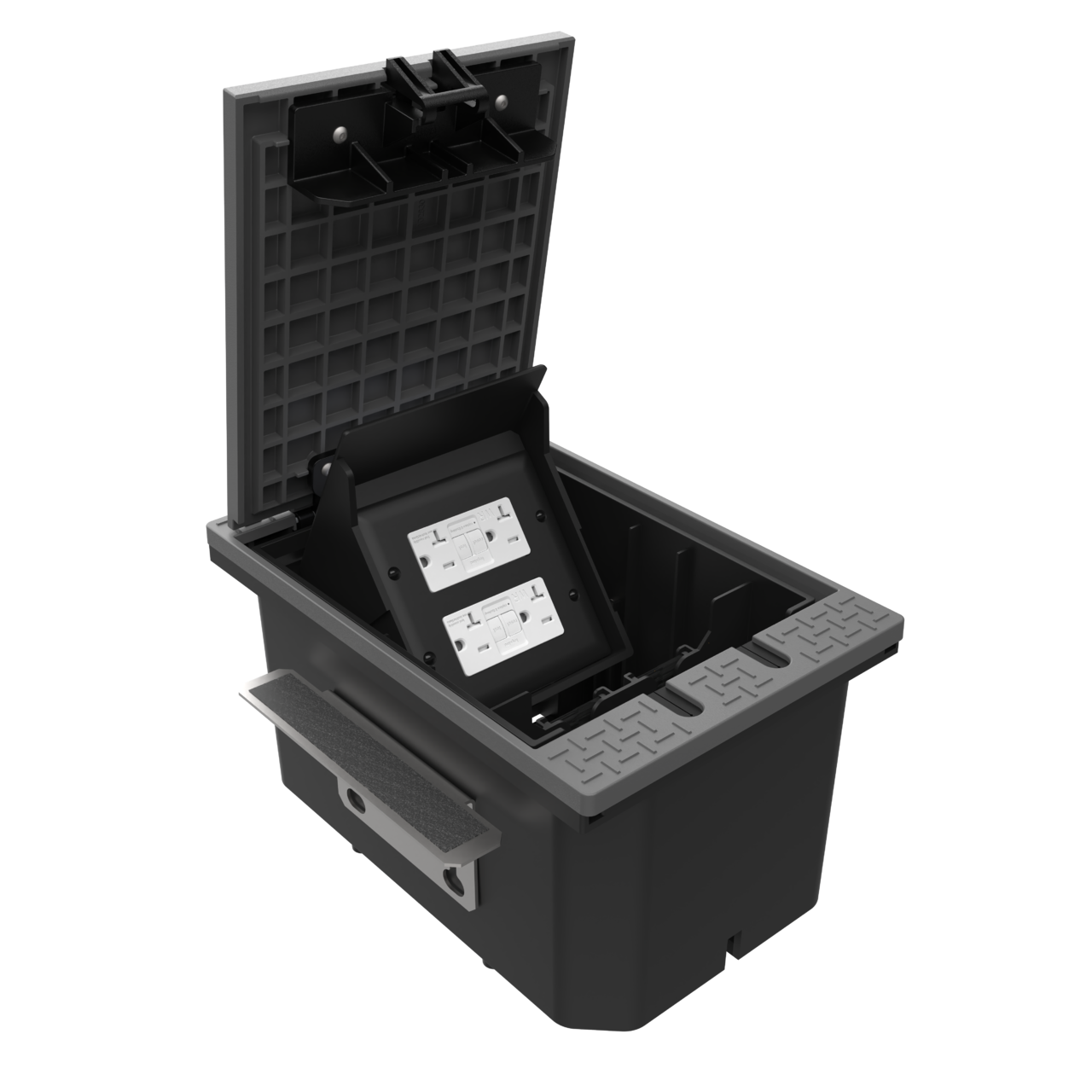 Outdoor Rooftop Box, (2) 20A Weather-Resistant GFCI Duplex Receptacles ...