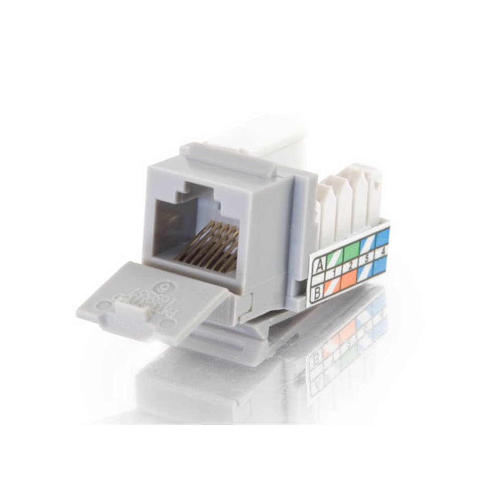 90° Cat5E RJ45 UTP Keystone Jack - Gray | Data Center | Networking
