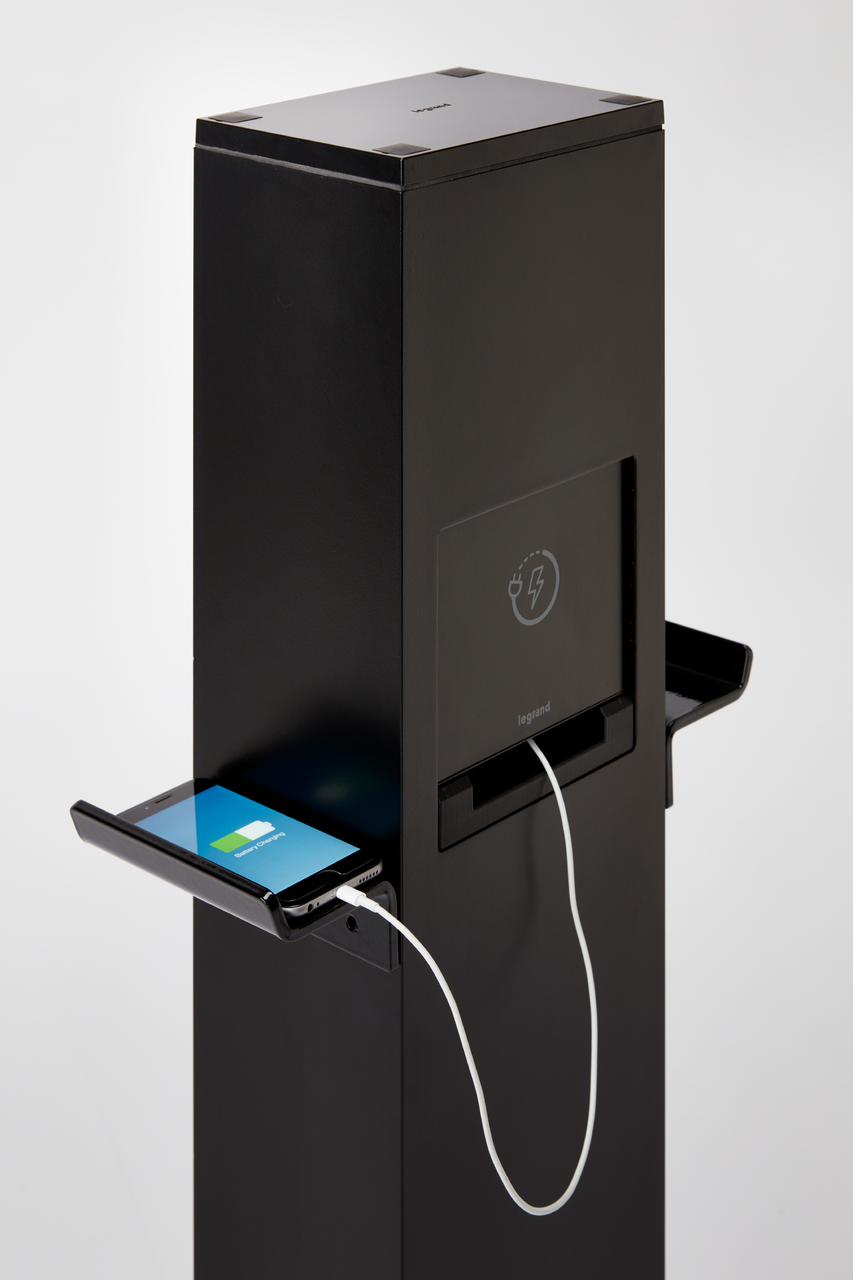 Charging Station, 2-Gang, (1) Duplex GFCI, (1) Duplex GFCI with Dual ...