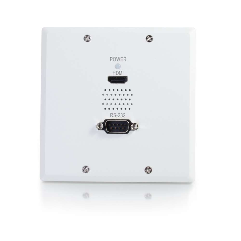 HDMI® HDBaseT + Serial RS232 over Cat5 Extender Double Gang Wall Plate ...