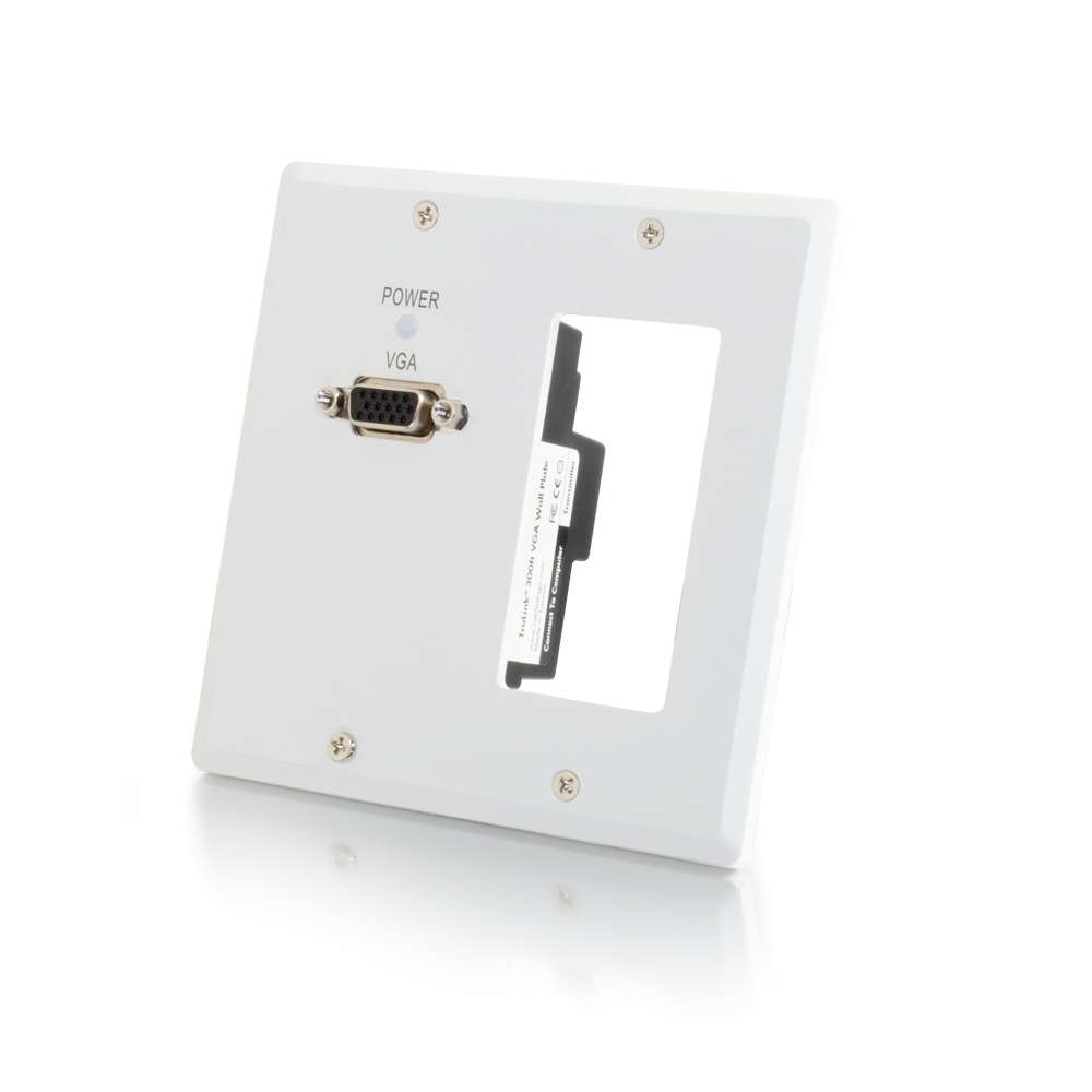 TruLink® VGA over Cat5 Extender Double Gang Wall Plate Transmitter with ...