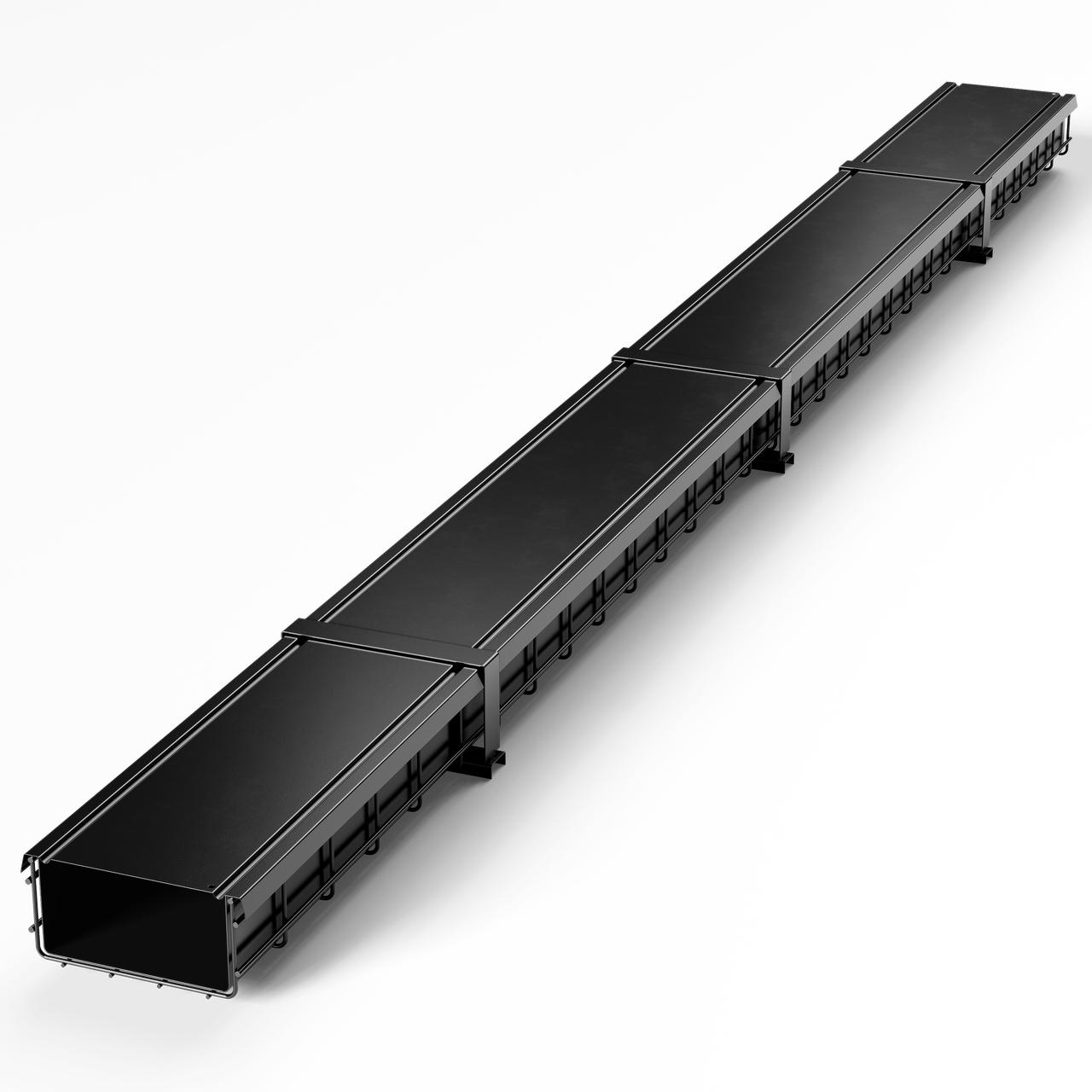 3-Sided Steel Insert for Wire Mesh Black, 6 in H, 18 in W | Wire Mesh ...