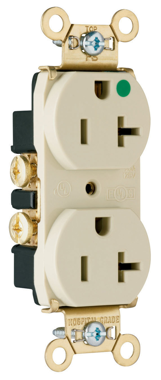 Heavy Duty Hospital Grade Smooth Face Receptacles Back and Side Wire ...