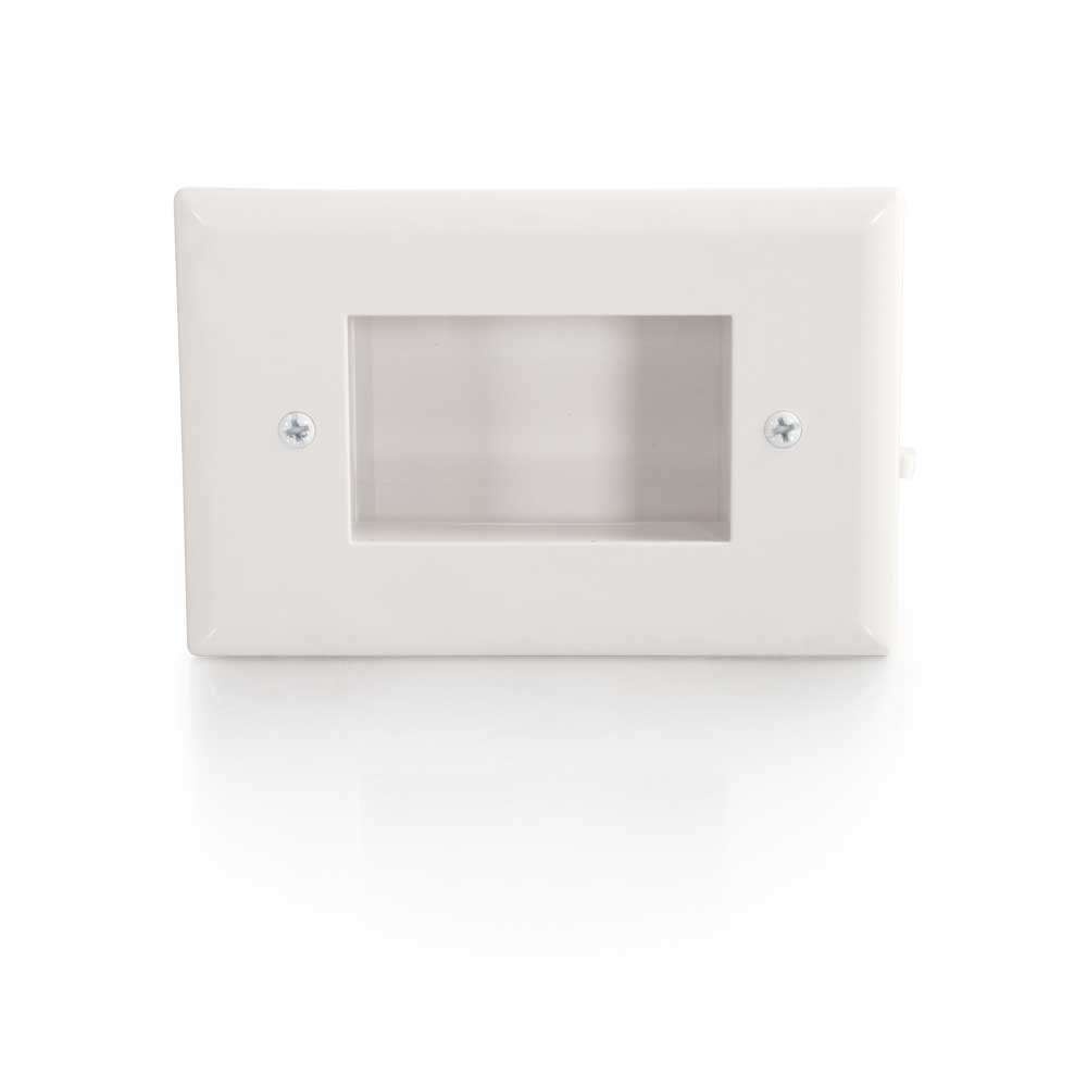 Easy Mount Recessed Low Voltage Cable Pass Through Single Gang Wall ...