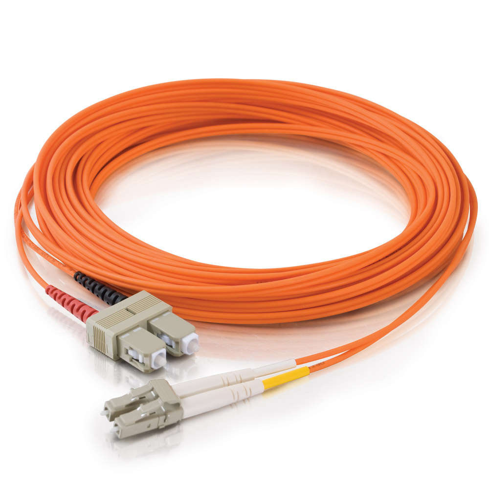 32.8ft (10m) LC-SC 62.5/125 OM1 Duplex Multimode Fiber Optic Cable ...