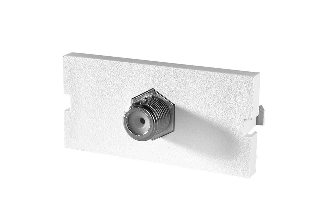 F Conn 75 ohm, female-to-female, 1-unit, Fog White | Jacks and Modules ...