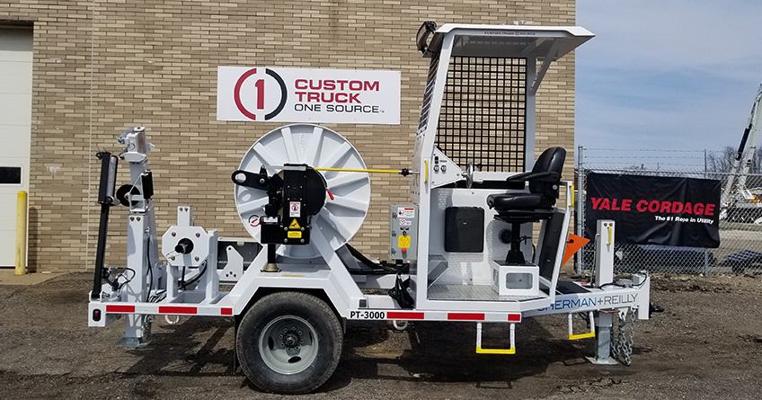 3,000 lbs 7,500 ft of 5/8 in rope Single Drum Puller Rental - Custom ...