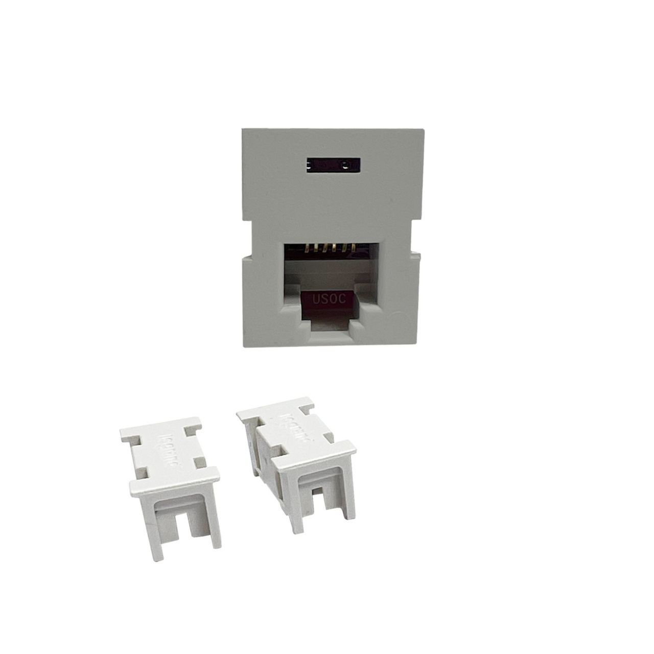 TracJack USOC six-position RJ25C, light Gray | Jacks and Modules ...