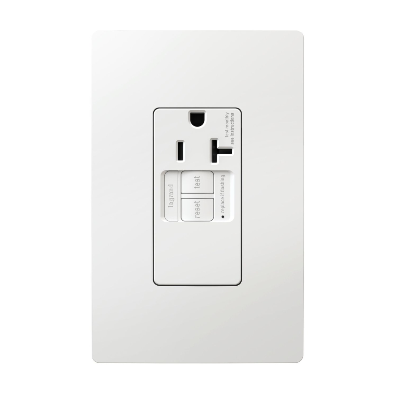 radiant® 20A Simplex Sensitive Appliance GFCI Receptacle, White | GFCI ...