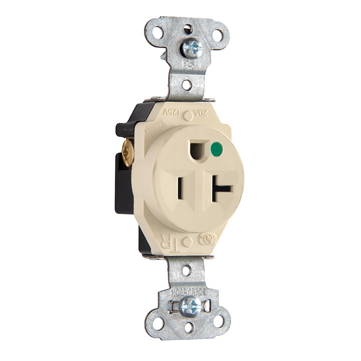 Hospital Grade Single Receptacles Tamper Resistant, Back and Side Wire ...