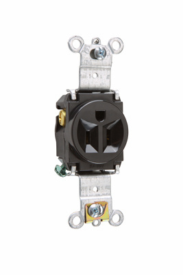 Heavy Duty Spec Grade Single Receptacles, Back and Side Wire, 15A, 125V ...