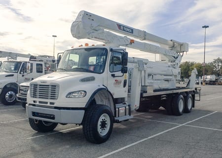 100 ft Transmission Bucket Truck Rental - Custom Truck One Source