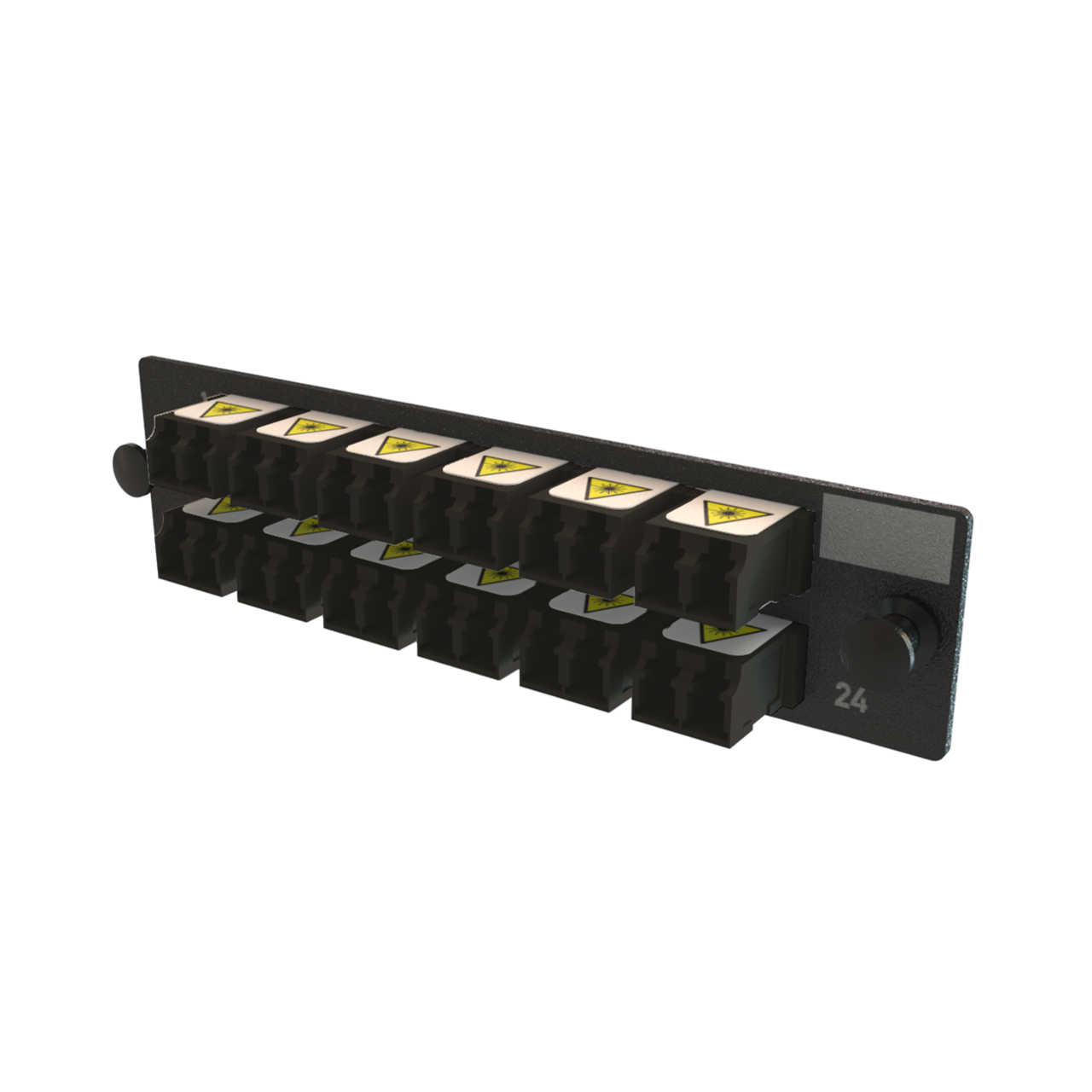 Q-Series Keyed OFP Adapter Panel 24 Fibers, Black