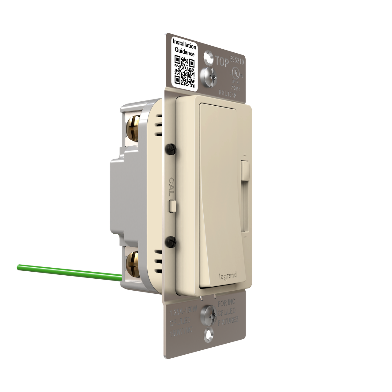 radiant® LED Advanced Dimmer Light Almond | Legrand