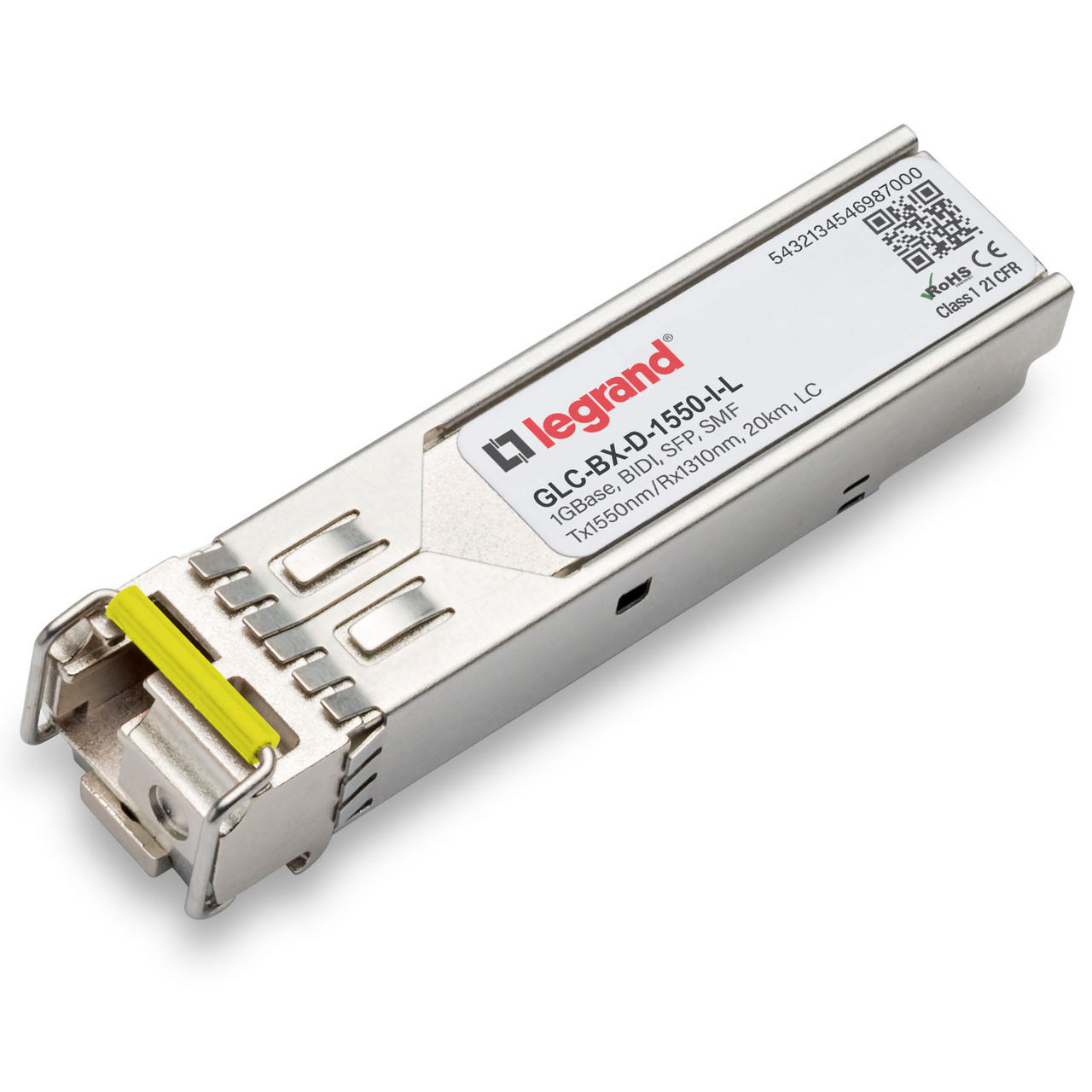Cisco GLC-BX-D-1550-I Compatible 1000Base-BX SFP Transceiver (SMF, Tx: 1550nm Rx: 1310nm, 20km ...