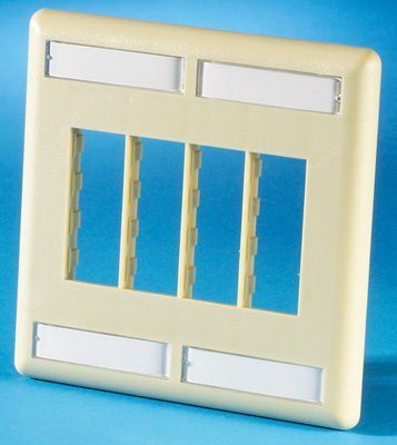 TRACJACK FACEPLATE, EIGHT-PORT (DUAL GANG), PLASTIC | Workstation ...