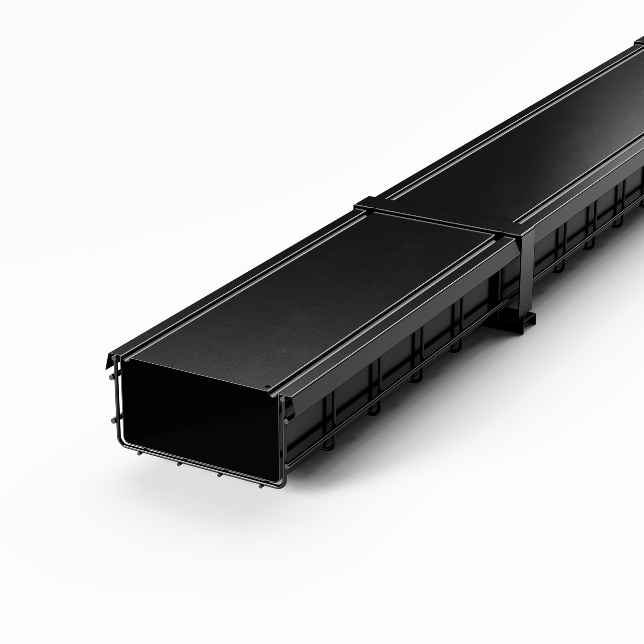 3-Sided Steel Insert for Wire Mesh Black, 2 in H, 18 in W | Wire Mesh ...